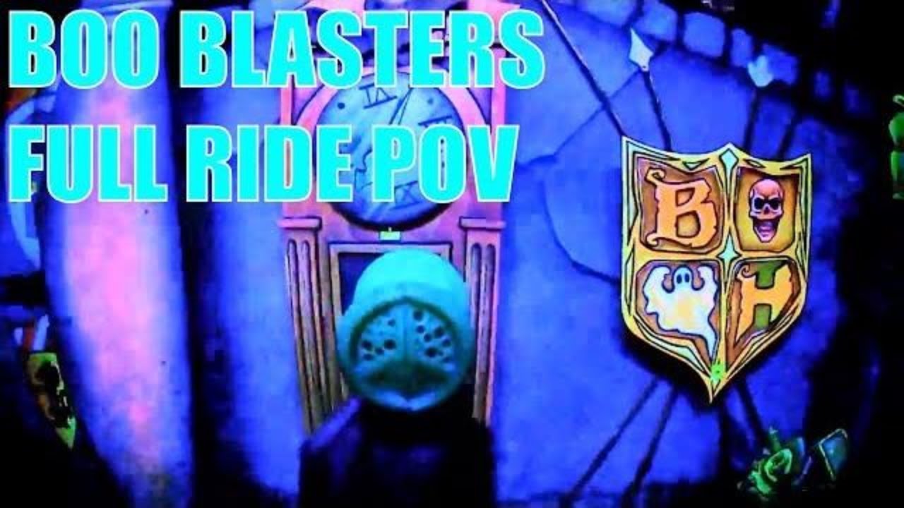 FULL RIDE Boo Blasters Ghost Shooting Ride at Kings Island - YouTube
