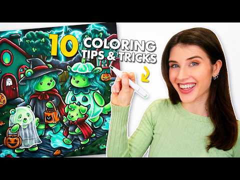 How I Color COZY COLORING BOOKS | 10 Coloring Tips & Tricks
