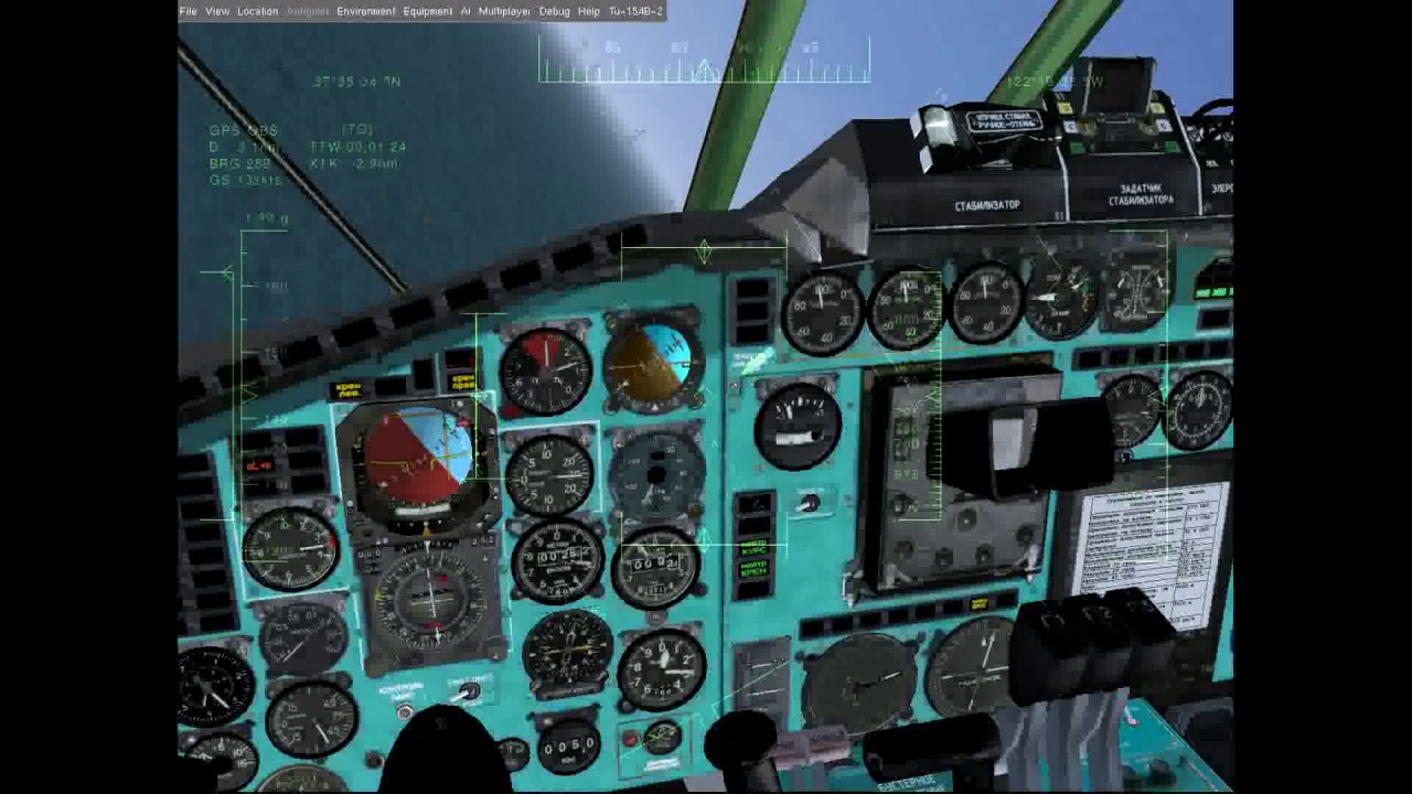 Ty-154 закрылки-срыв 1 - YouTube