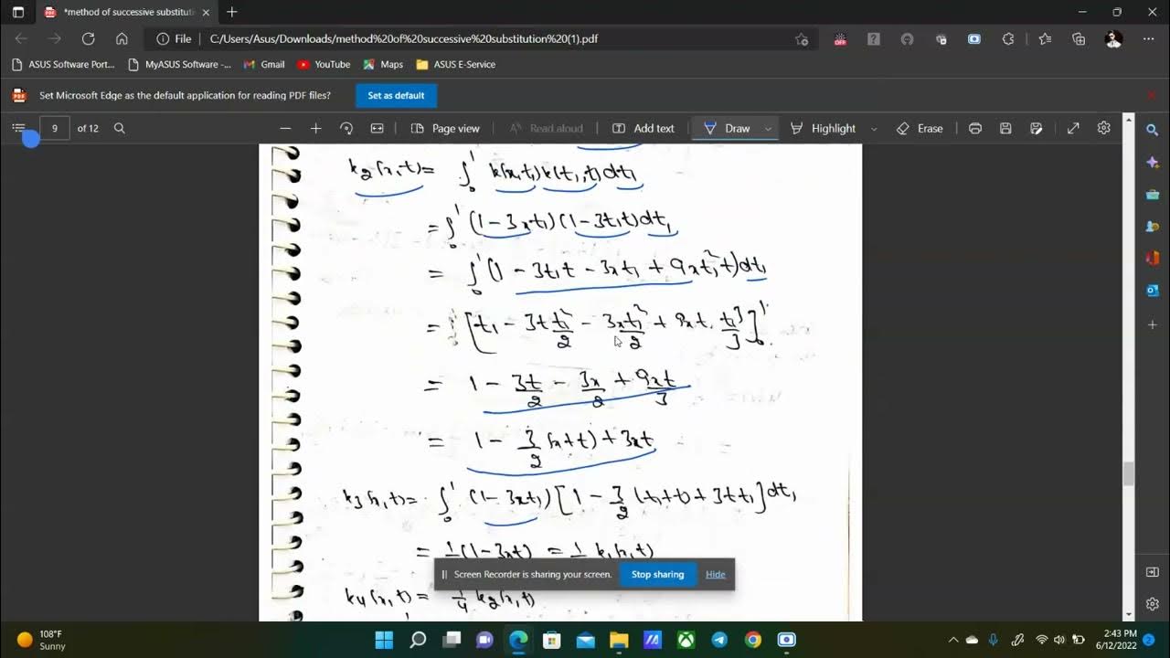 resolvent kernel method to solve fredholm integral equation/unit 2 / m.sc mathematics - YouTube