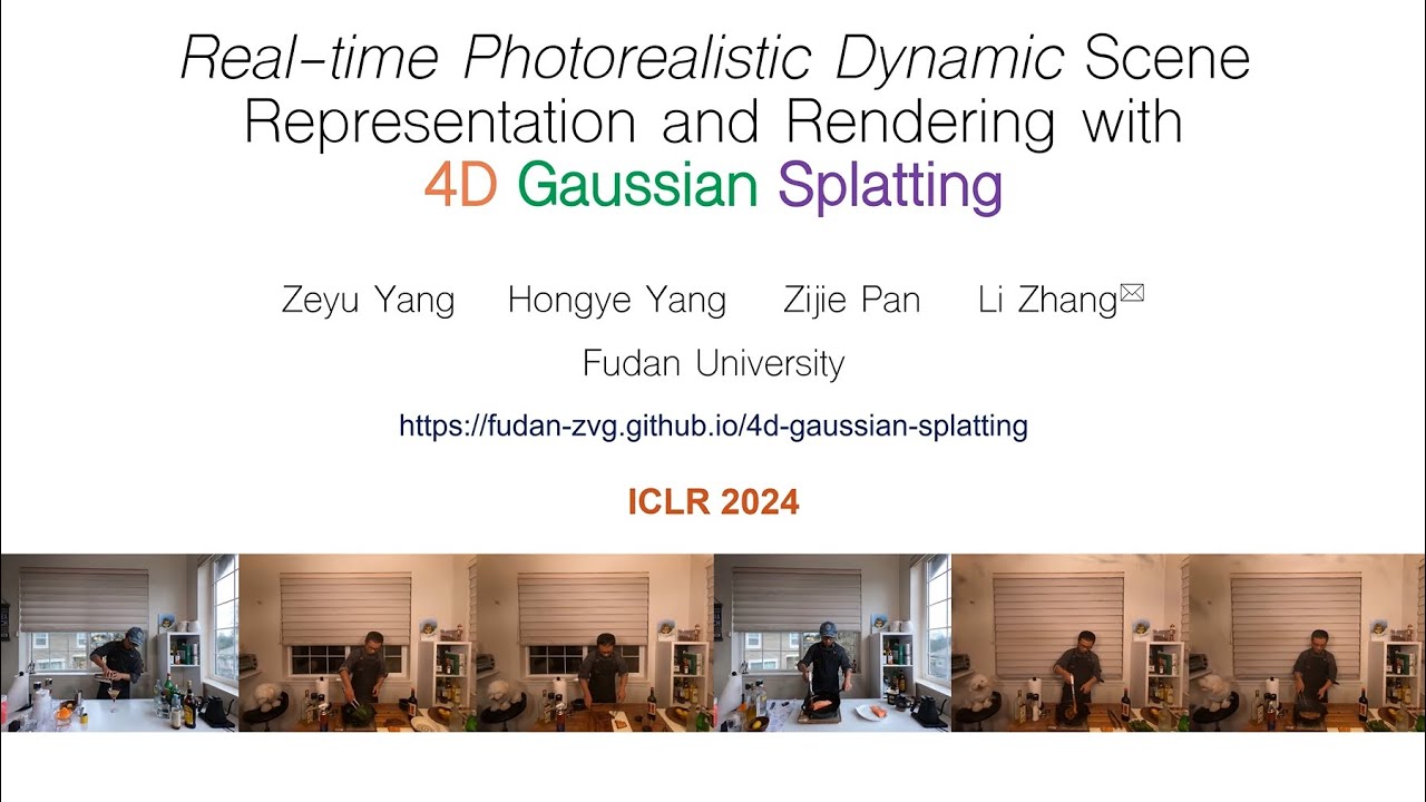 Real Time Photorealistic Dynamic Scene Representation And Rendering With 4d Gaussian Splatting