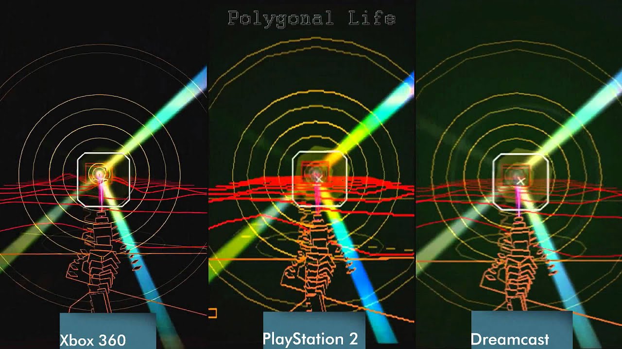 Rez HD - Graphics Comparison - Xbox 360 vs PS2 vs Dreamcast [Screenshot ...