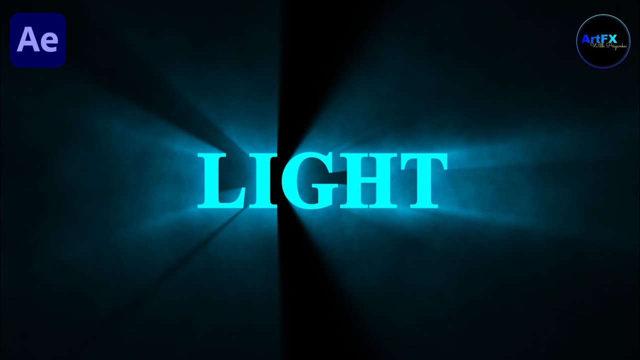 3d light rays || cinematic title animation || after affects tutorial || Artfx with Priyanka ...