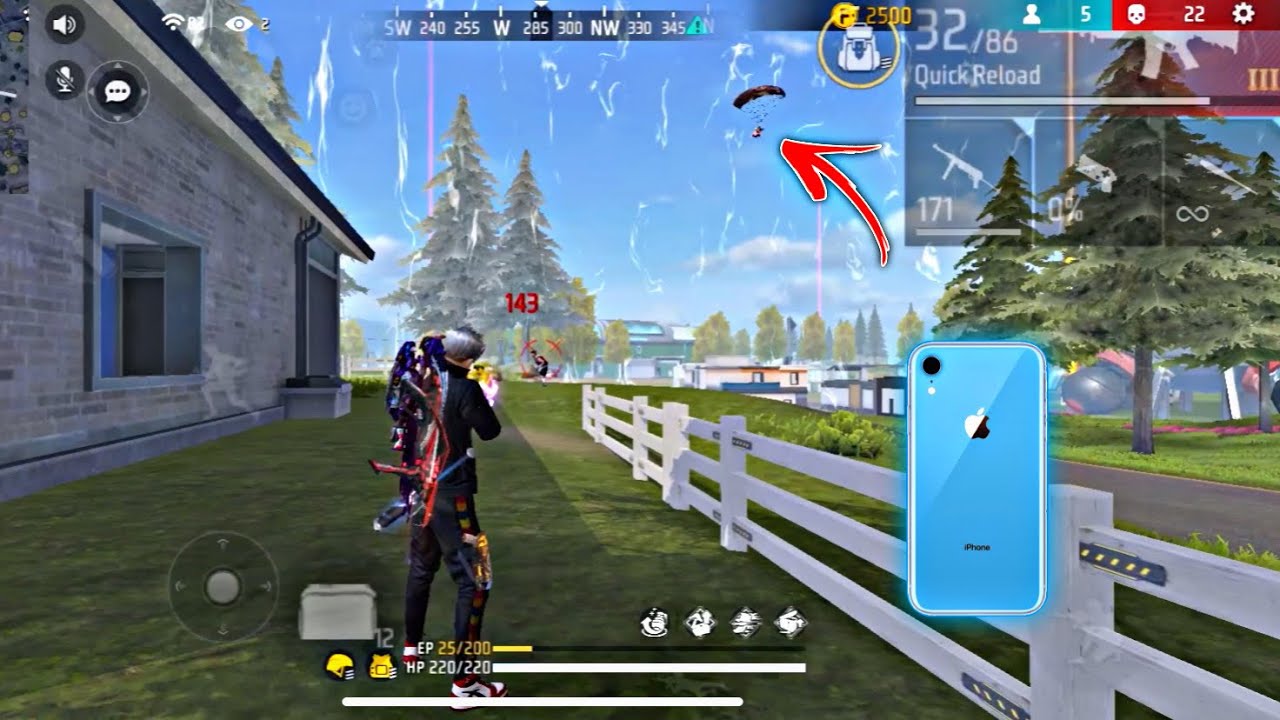 iPhone xr free fire gameplay highlight ios 15.6.1 laggy update-garena ...