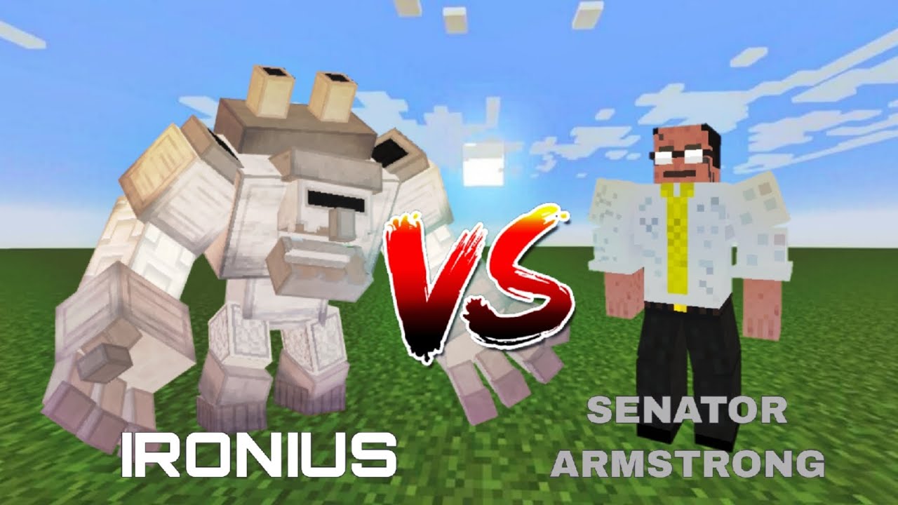 Iron Monstrosity vs Senator Armstrong | Minecraft Mob Battle | - YouTube