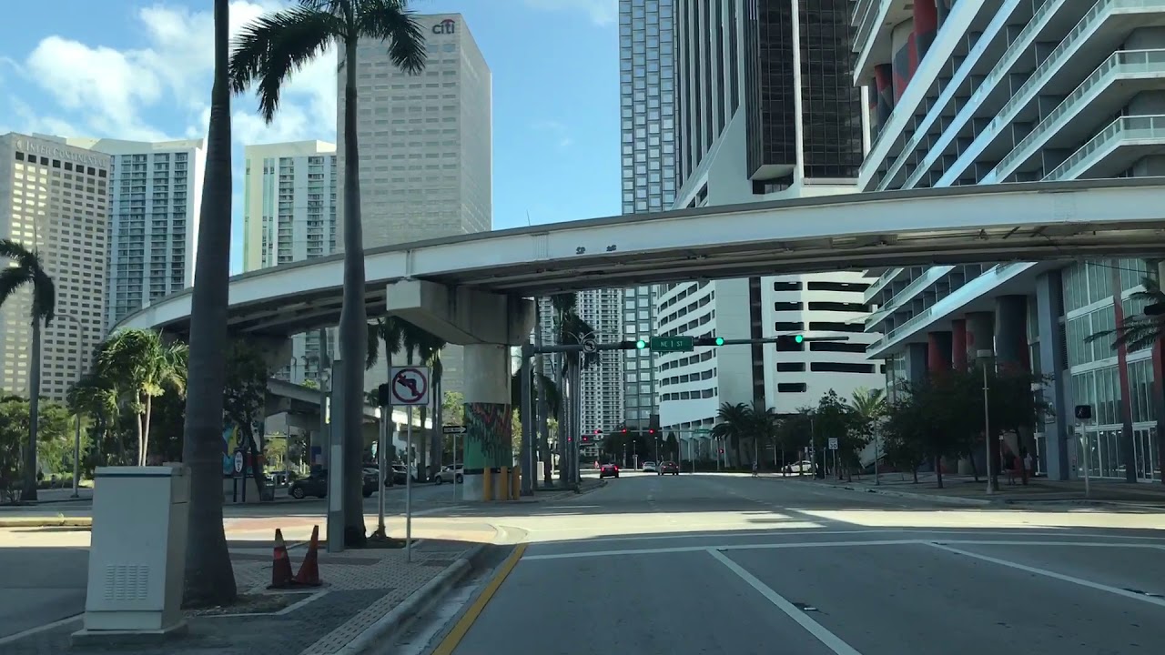 Downtown Miami US1 after Hurricane Irma 2017 - YouTube