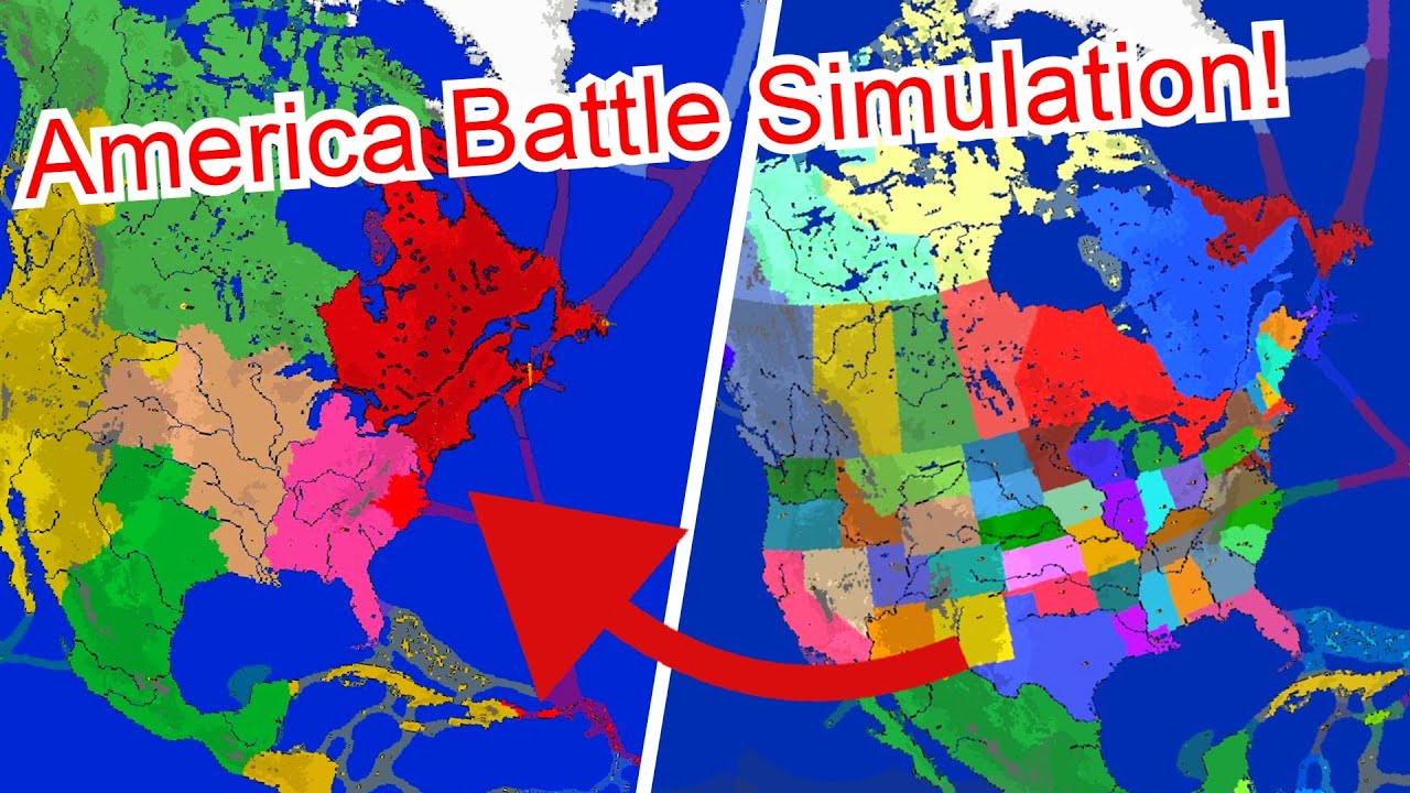 North America Battle Simulation! - Age of Conflict - YouTube