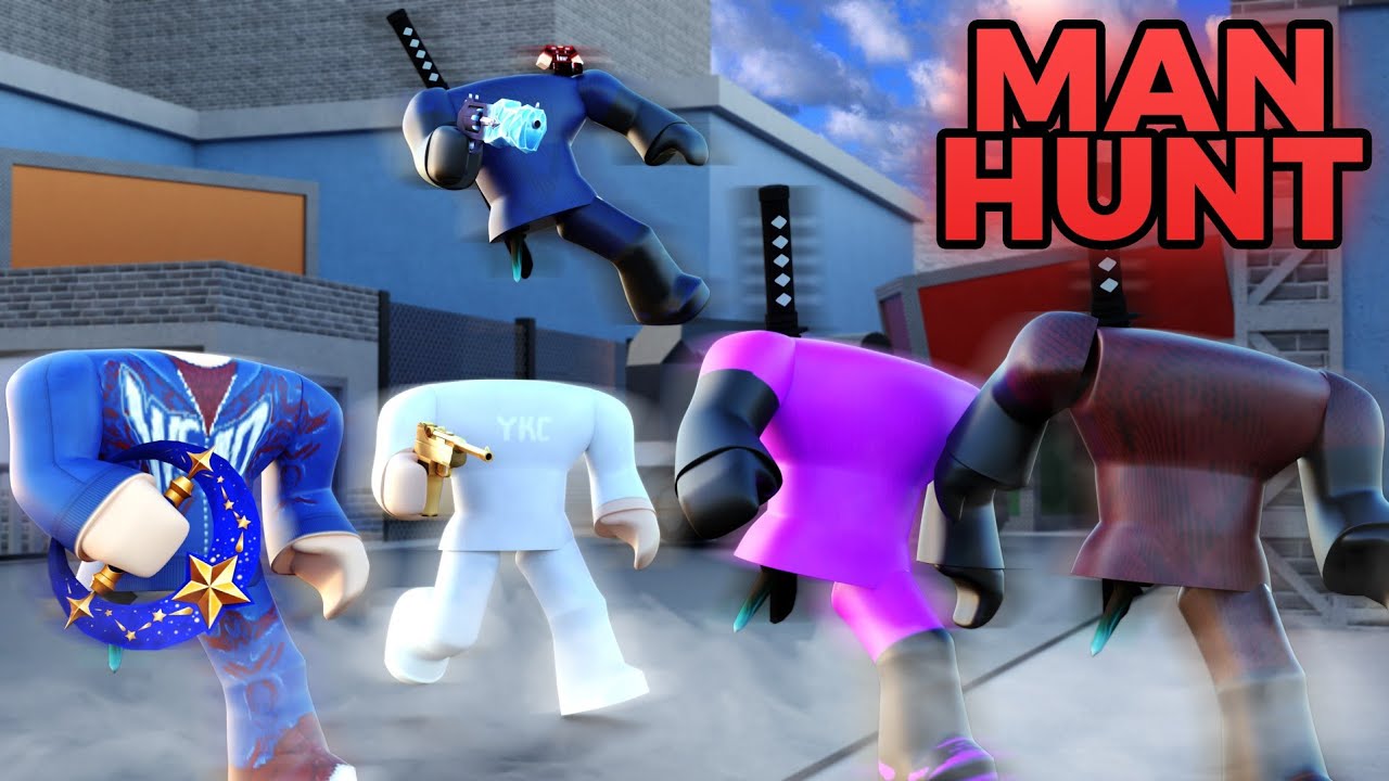 TWO MM2 GLITCHERS VS 7 HUNTERS [MM2 MANHUNT] - YouTube