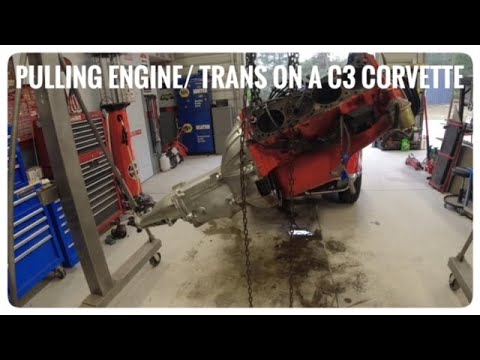 C3 Corvette Small Block Chevy Engine and Transmission Removal - YouTube