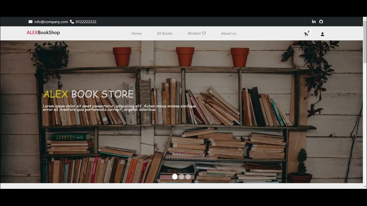 Book store APP - React JS #reactjs #bootstrap #html5 - YouTube
