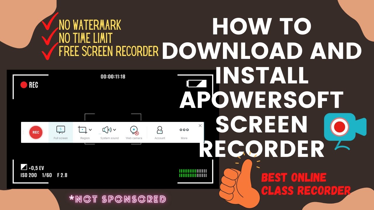 How to download and install Apowersoft screen recorder - YouTube