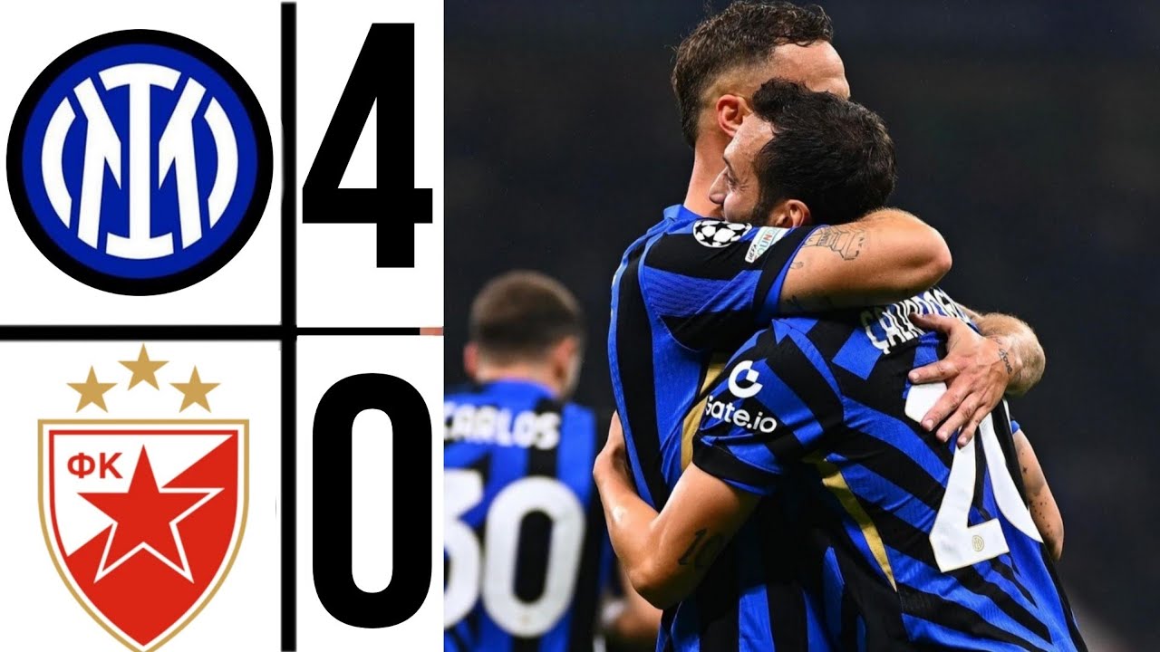 Inter Milan vs Red Star | Inter vs Crvena Zvezda 4-0 Calhanoglu Gol ...