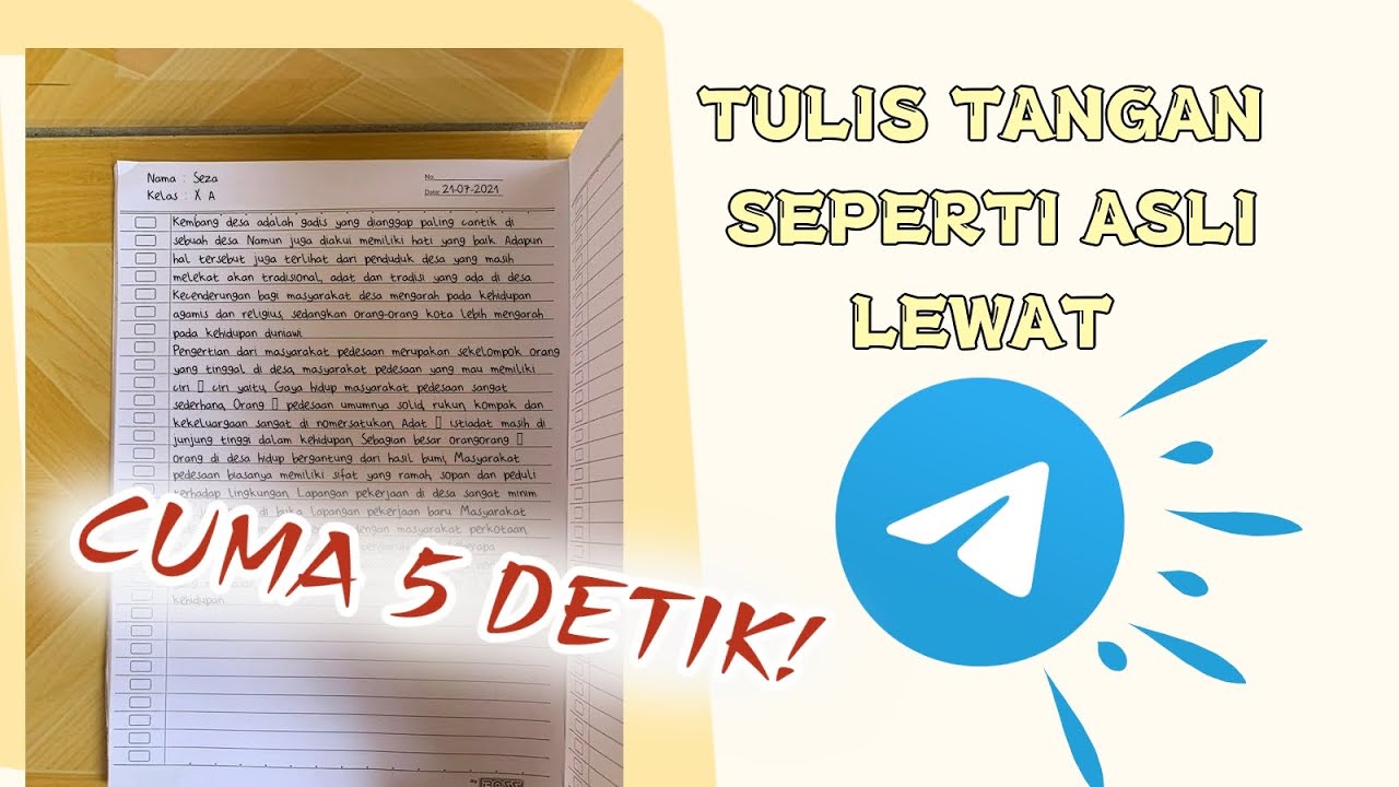 BOT TUGAS TULIS TANGAN CEPAT LEWAT TELEGRAM (5 DETIK) #TUGAS #TULISAN ...