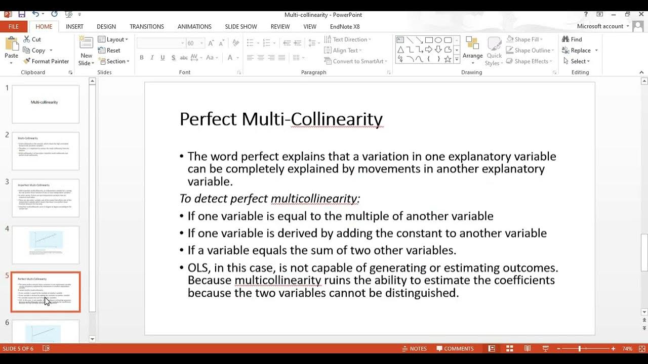 Detecting Multicollinearity - YouTube