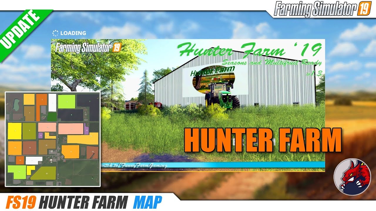 FS19 | HUNTER FARM MAP v1.3 - review - YouTube
