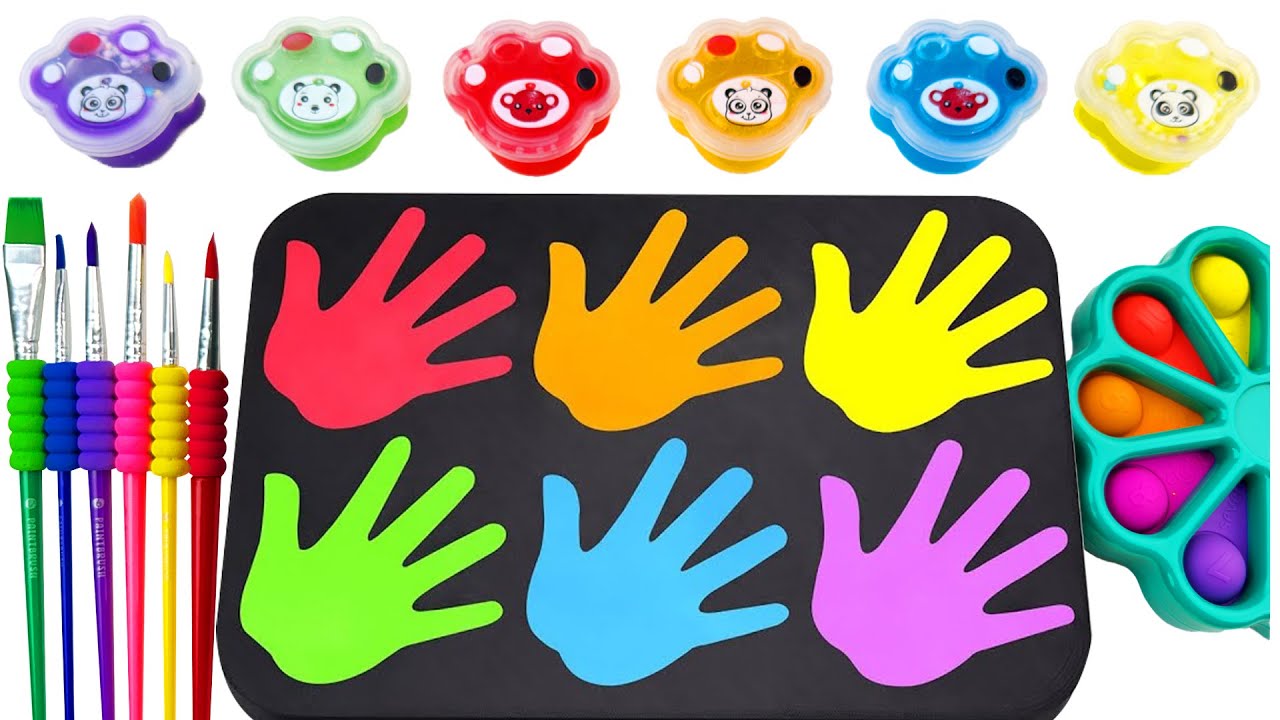 Satisfying Video Slime I How to Make Hand Slime Mixing Glitter Stars ...