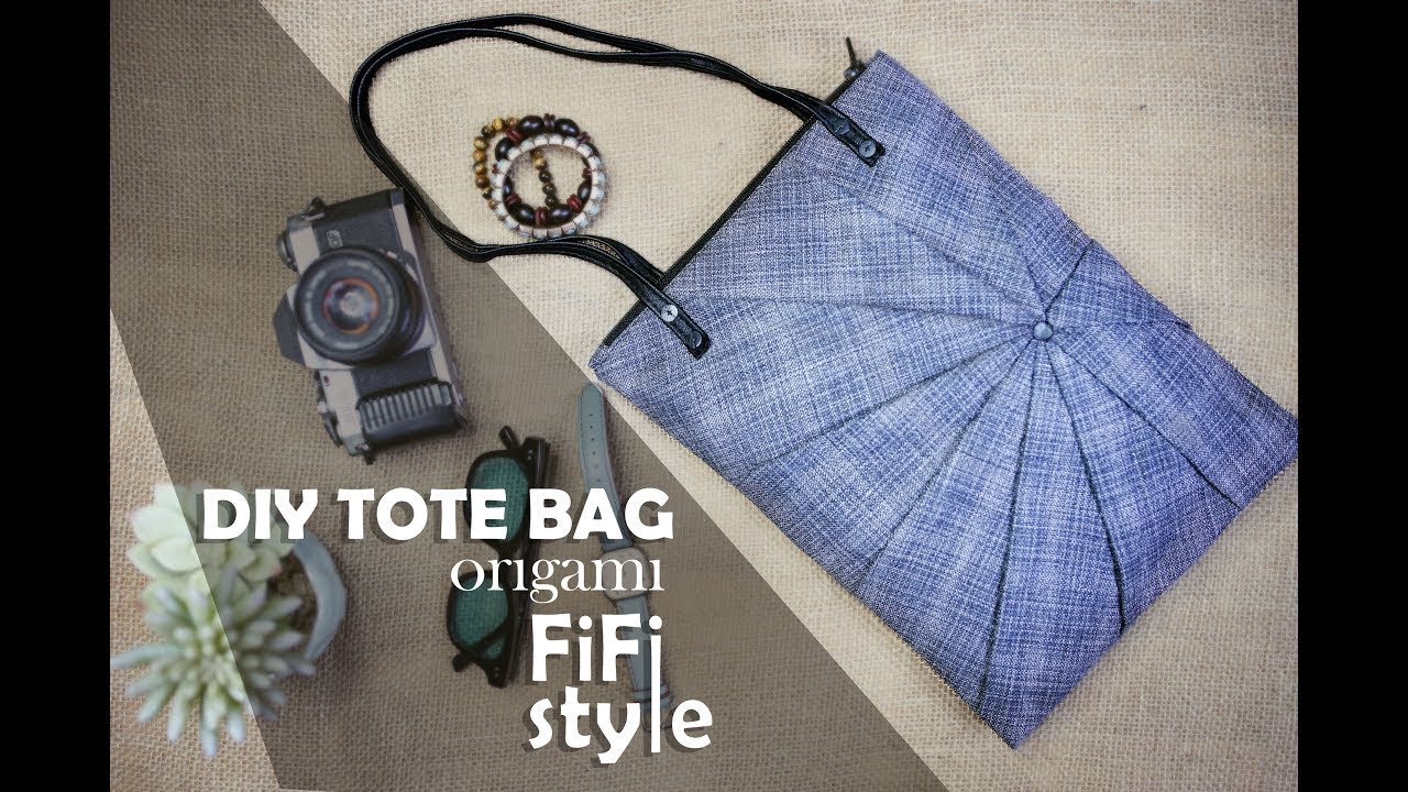 FiFi Style : Sew a bag with Origami paper folding style - YouTube