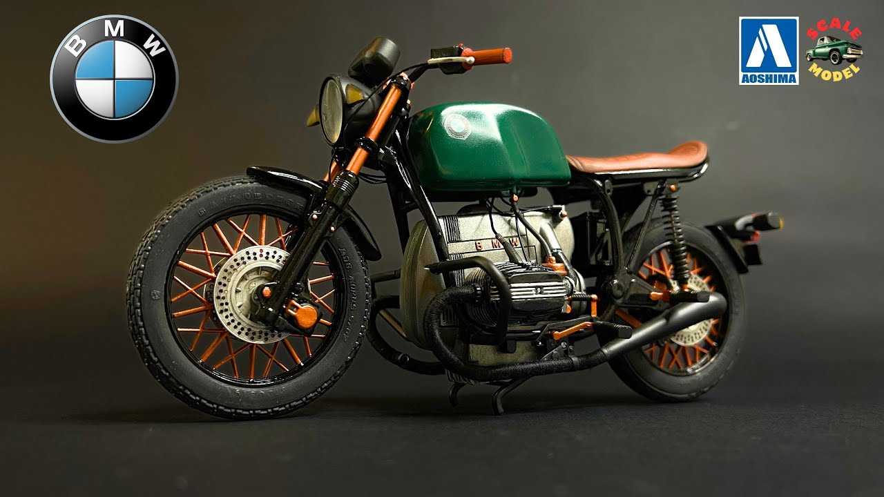 BMW R100 Scrambler model kit, scale model - YouTube