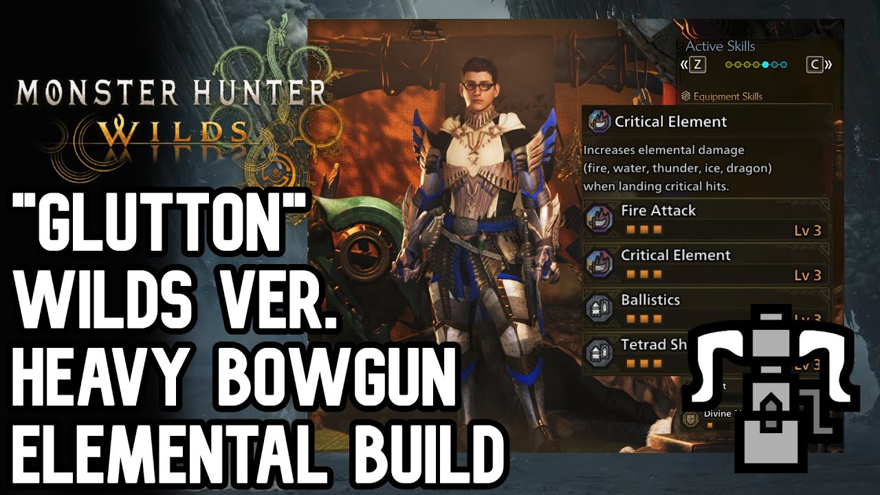 Monster Hunter Wilds | Elemental "Glutton" Shield Heavy Bowgun Build ...