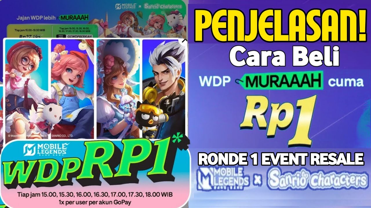 PENJELASAN! CARA BELI WDP Rp 1 PERAK EVENT GOPAY SPESIAL RESALE MLBB X ...