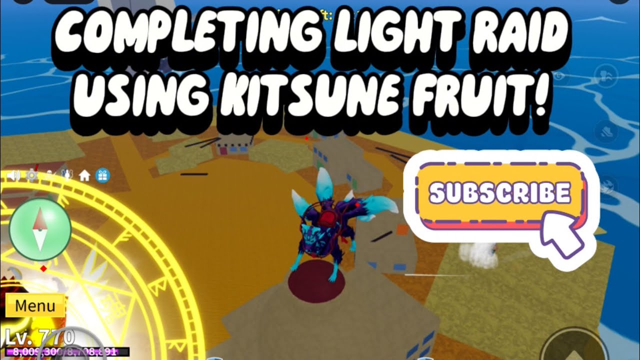 Completing Light Raid Using KITSUNE Fruit! [BLOX FRUITS] - YouTube