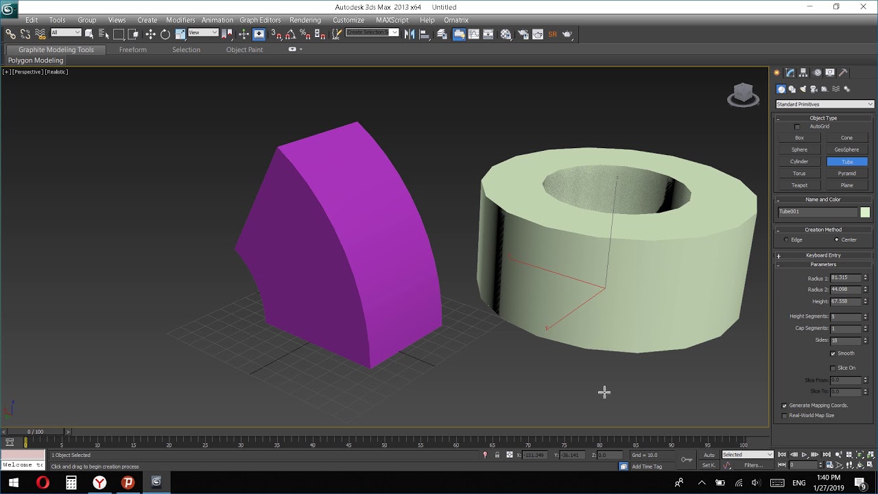 آموزش دستور bend در 3ds max - YouTube