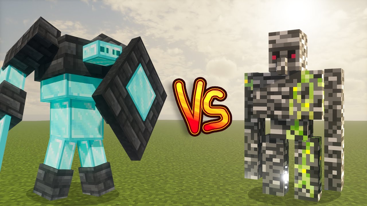 Diamond Golem Vs Bedrock Golem - Minecraft Mob Battle - YouTube