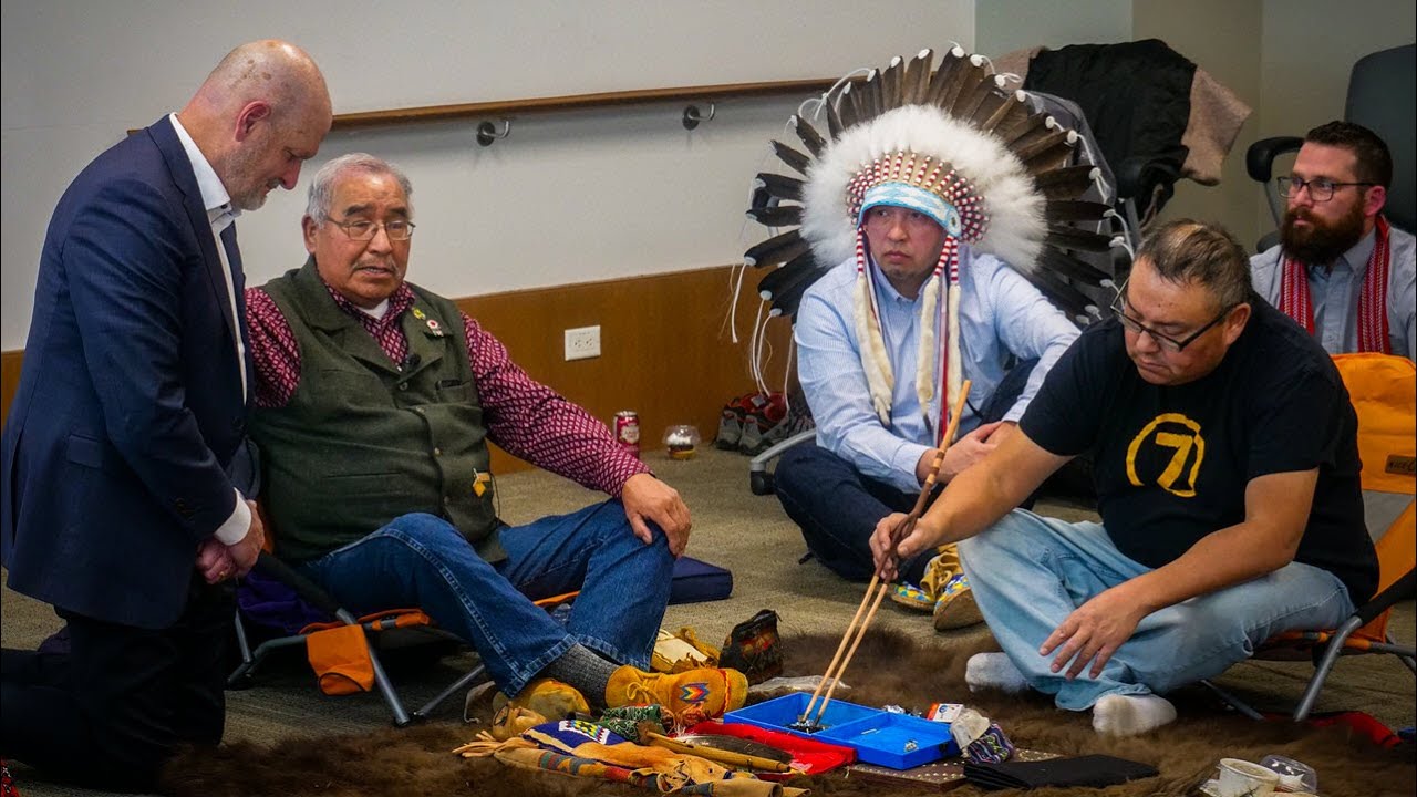 UFA Pipe Ceremony led by Elder Clarence Wolfleg - YouTube