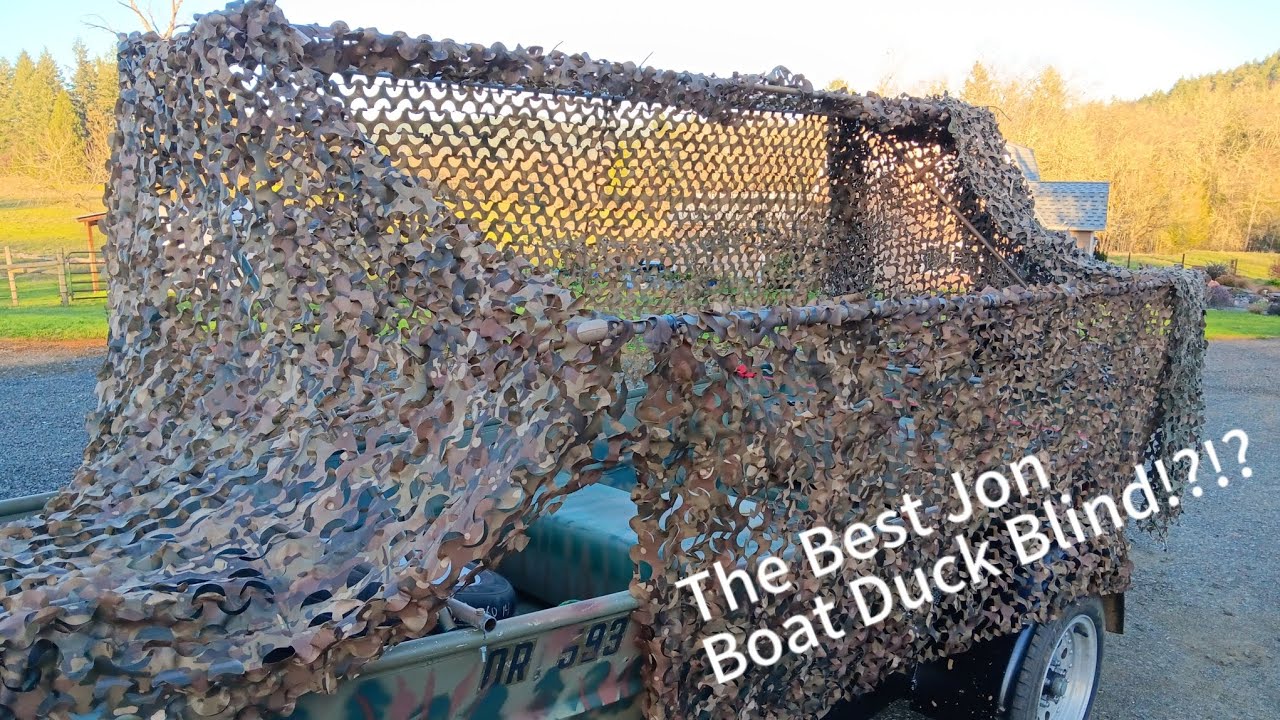 How to build a DIY Jon boat duck blind - YouTube