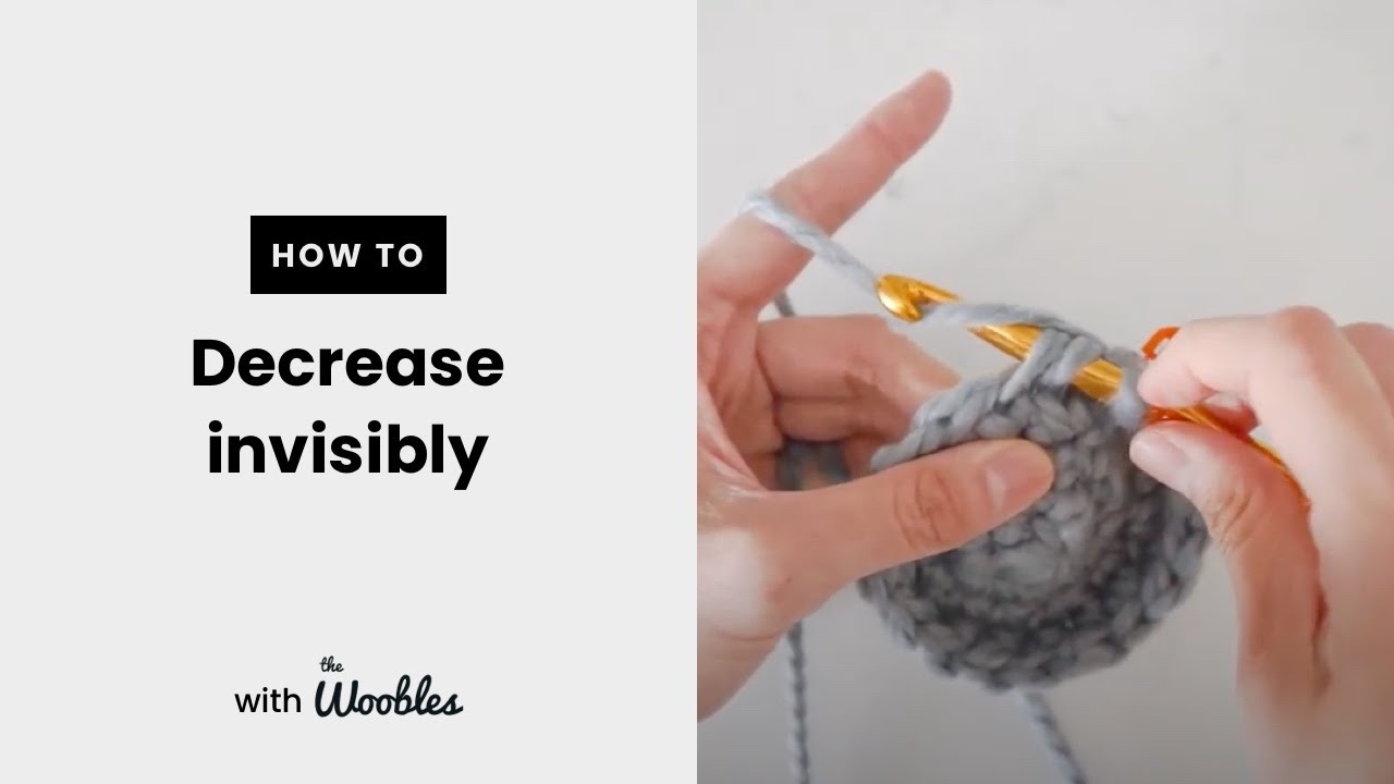 How to decrease invisibly (dec) in amigurumi - YouTube