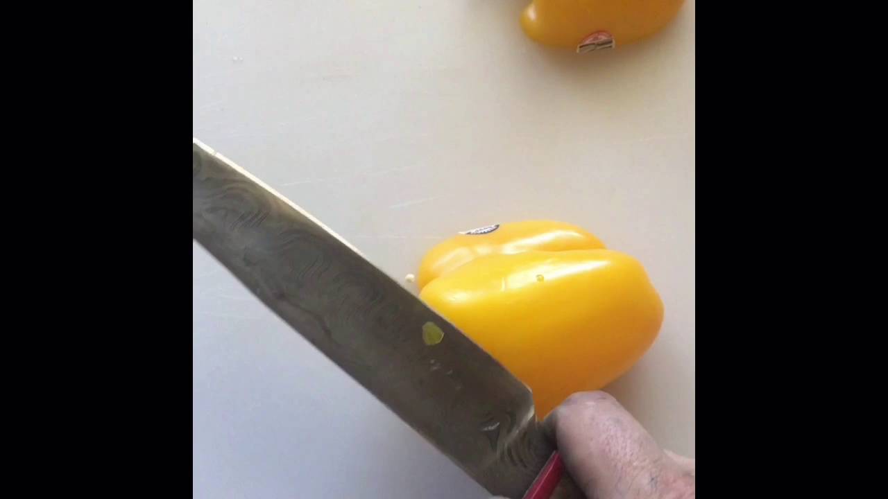 15N20 And 1080+ Damascus Slicing Knife - YouTube