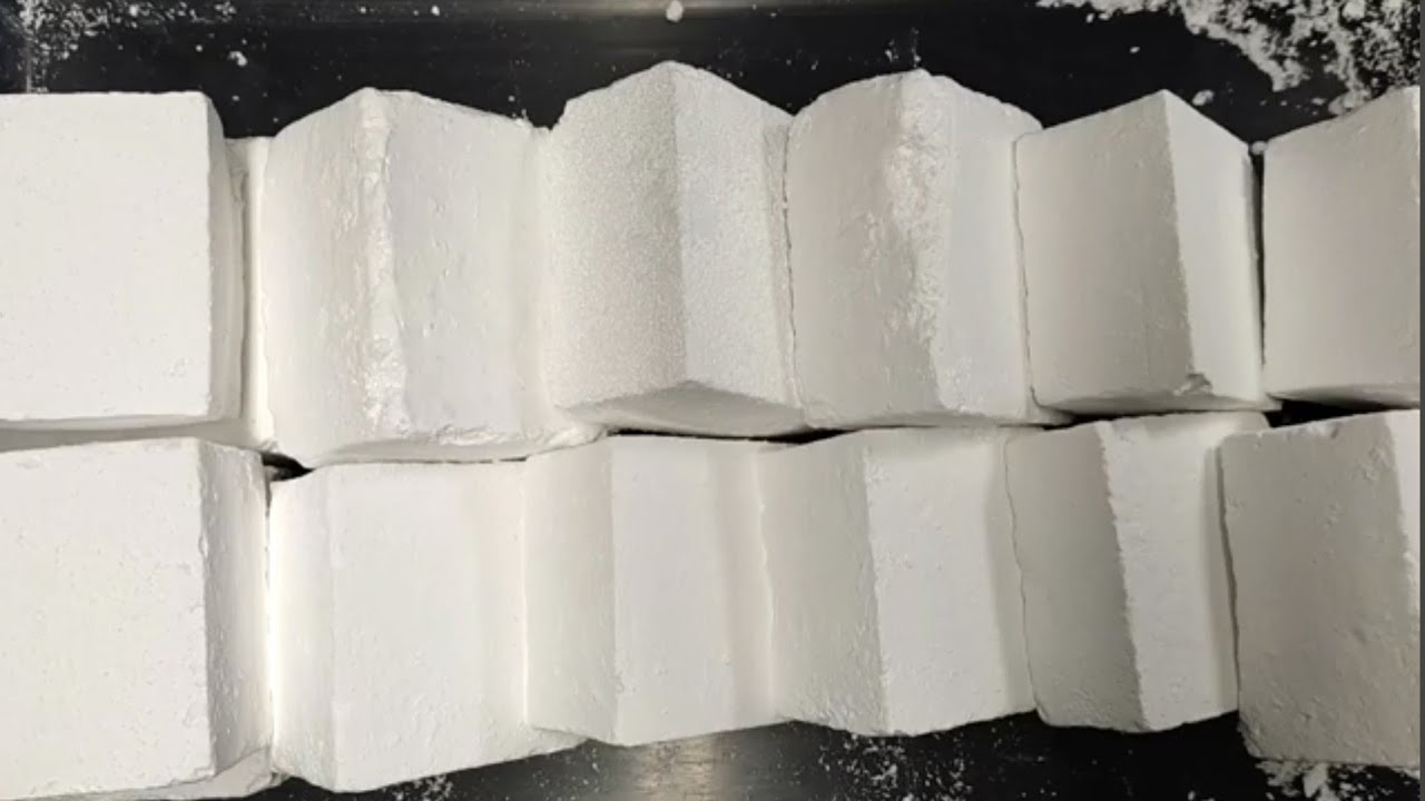 12 Hard Chalk Blocks and 4 soft reformed and crushed - YouTube