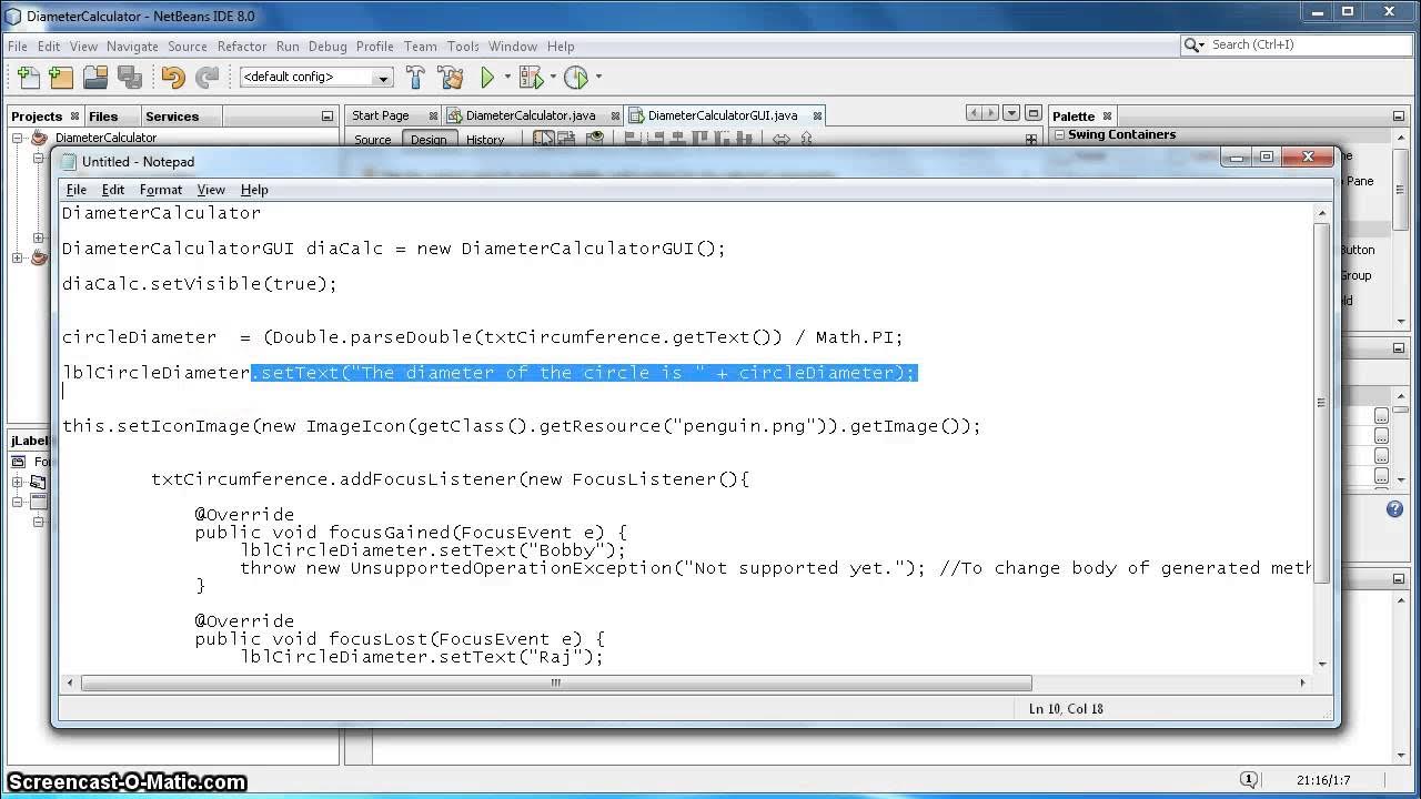 NetBeans 002 - Panel TextField Button Label - YouTube