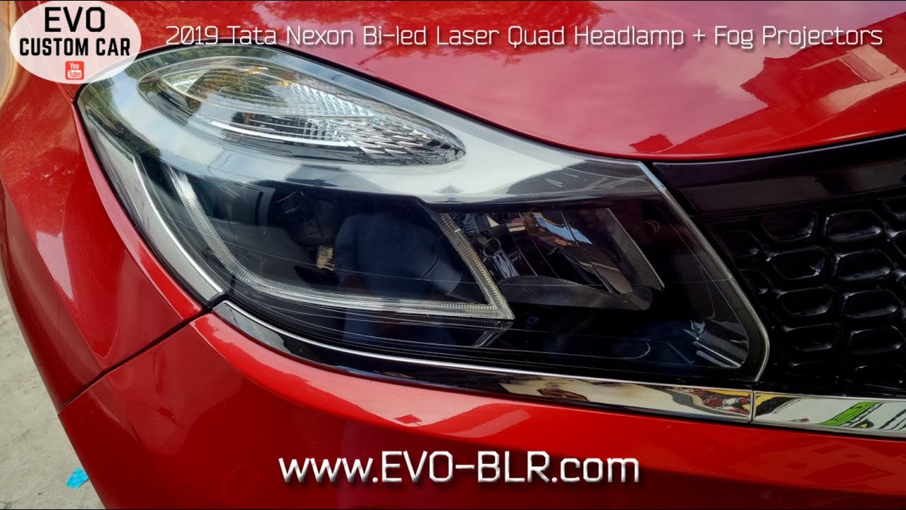 EVO Visibility: 2019 Tata Nexon with Bi-LED laser Quad headlamp + fog ...