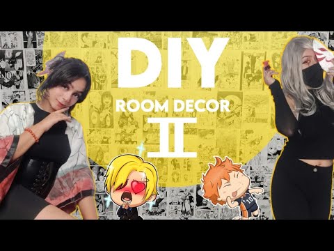 D.I.Y Anime Room Decor PART 2 Weeb room decor ideas | Manga wall ...
