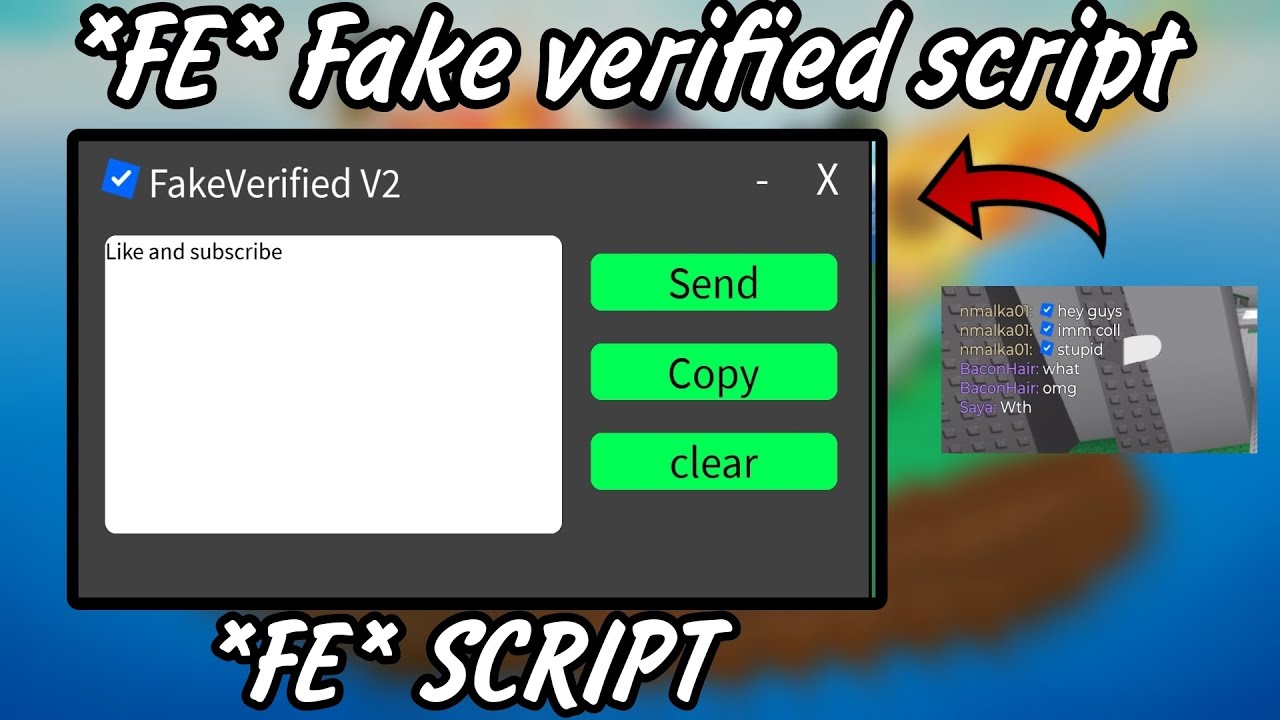 *FE* Verified icon + bypass chat script - YouTube