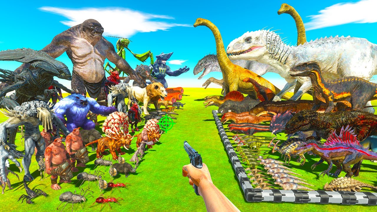 Epic Dinosaur Battle | Infernals vs Dinosaurs in Jurassic Park - Animal ...