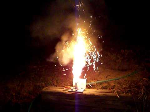 kno3 sugar rocket engine test part 1 - YouTube