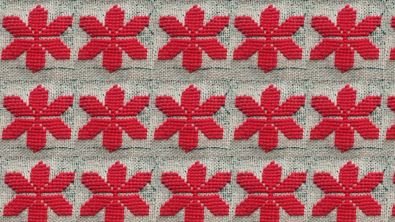 Beautiful Ashon Design.... Jute Cross stitch.পাপোস সেলাই।।.#videos ...