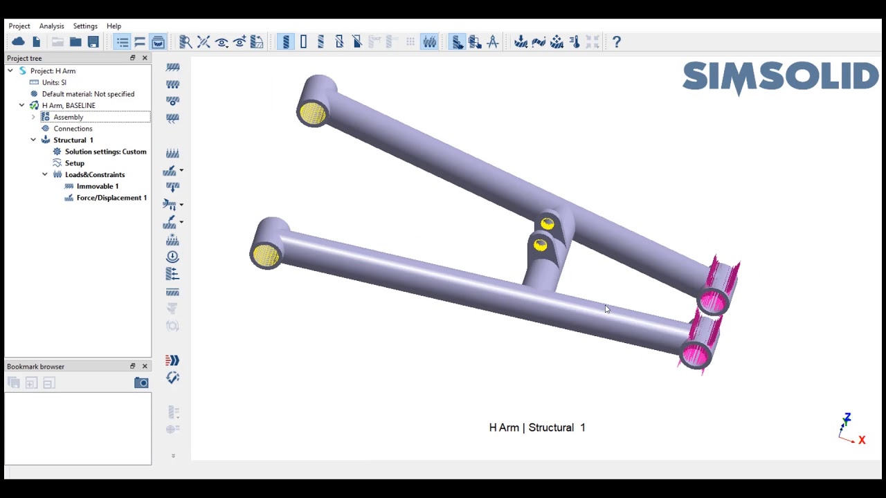 Static Structural Analysis of a Student Baja Car H Arm in Altair ...