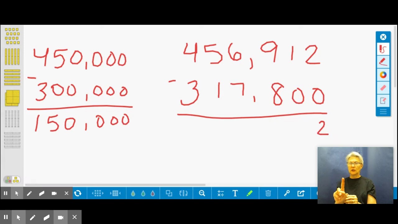 VL4 W3L5 Subtract 100,000-1--ASL - YouTube