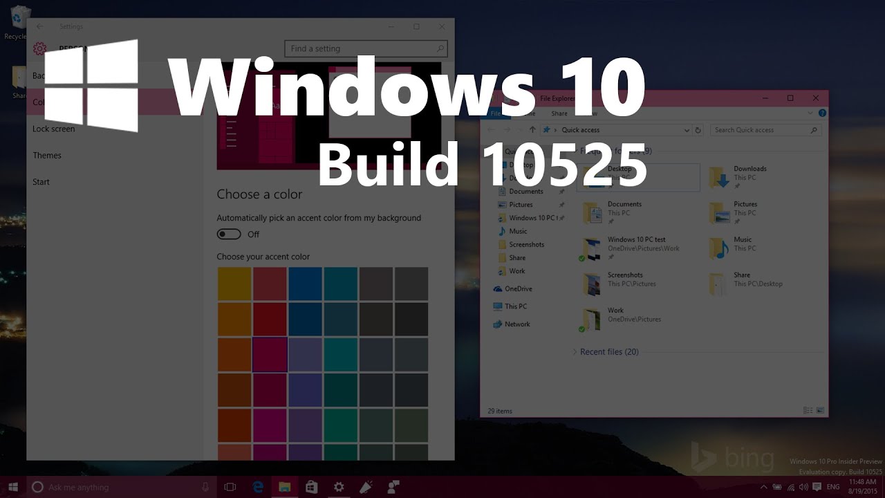 Windows 10 build 10525: Title bar now changes color, memory ...
