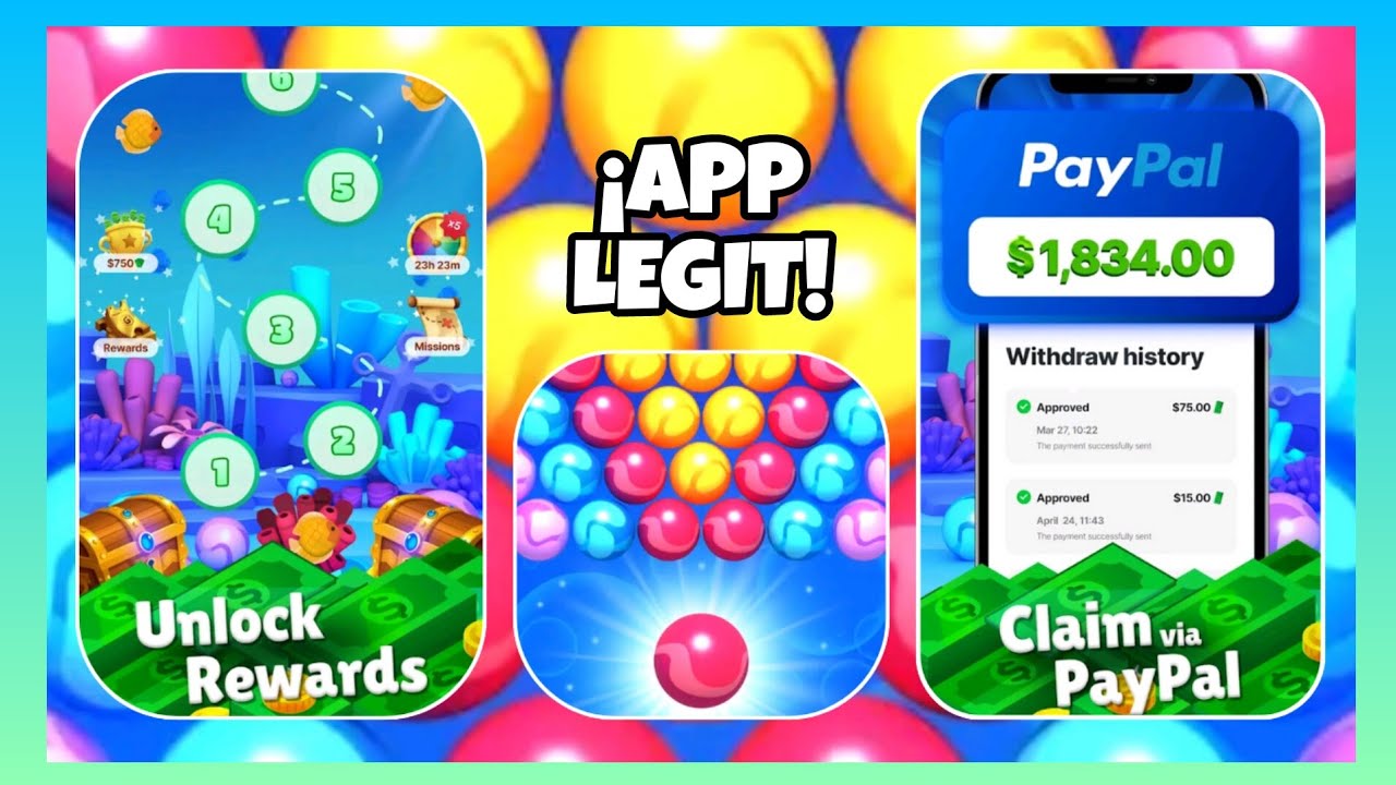 ¡YA ESTA AQUI LA NUEVA APP DE LA EMPRESA GAMEE! [BUBBLE BLING]🟣 ¡GANA 10 USD A PAYPAL JUGANDO💸 ...