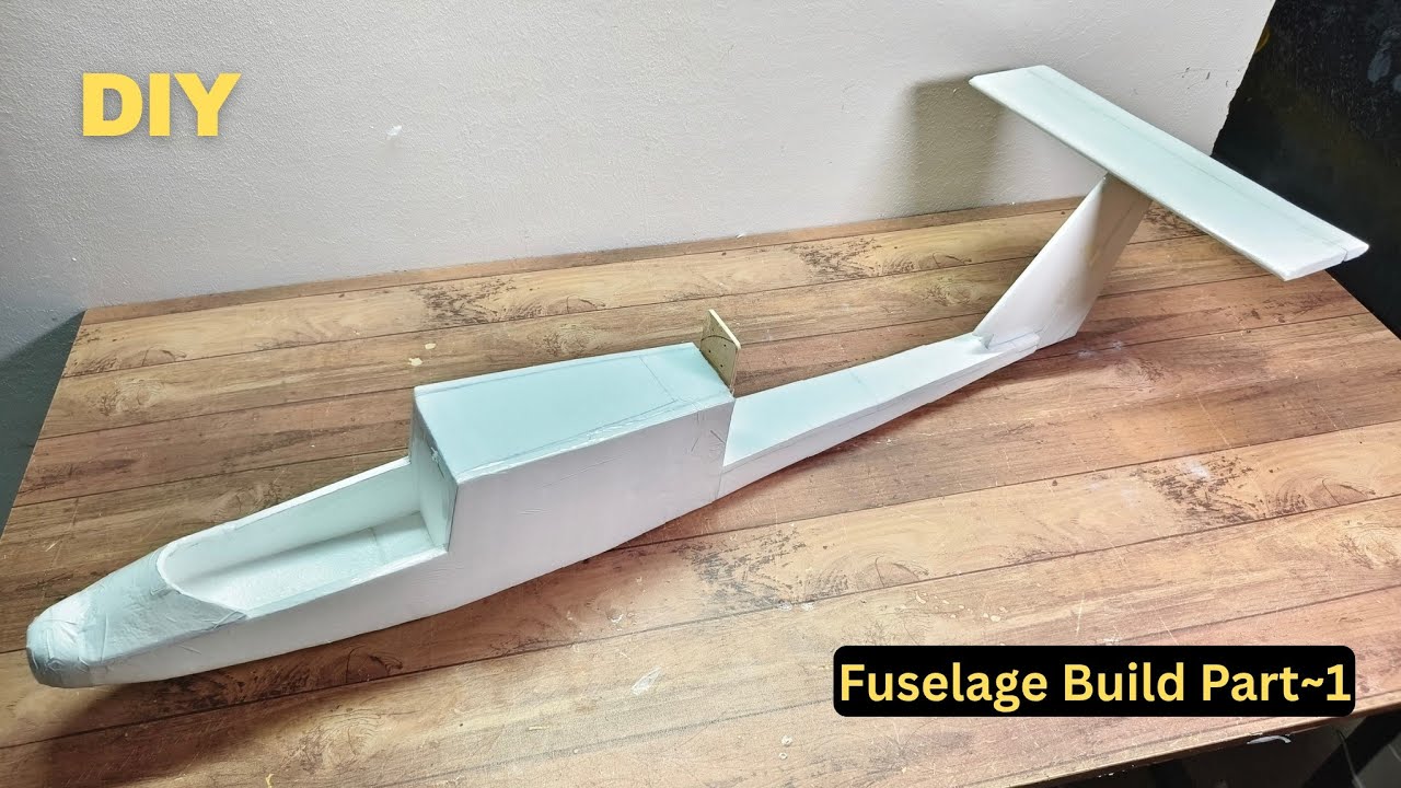 RC Sky Arrow Pusher Plane Part 1 | Fuselage Tutorial with PDF Plan ...