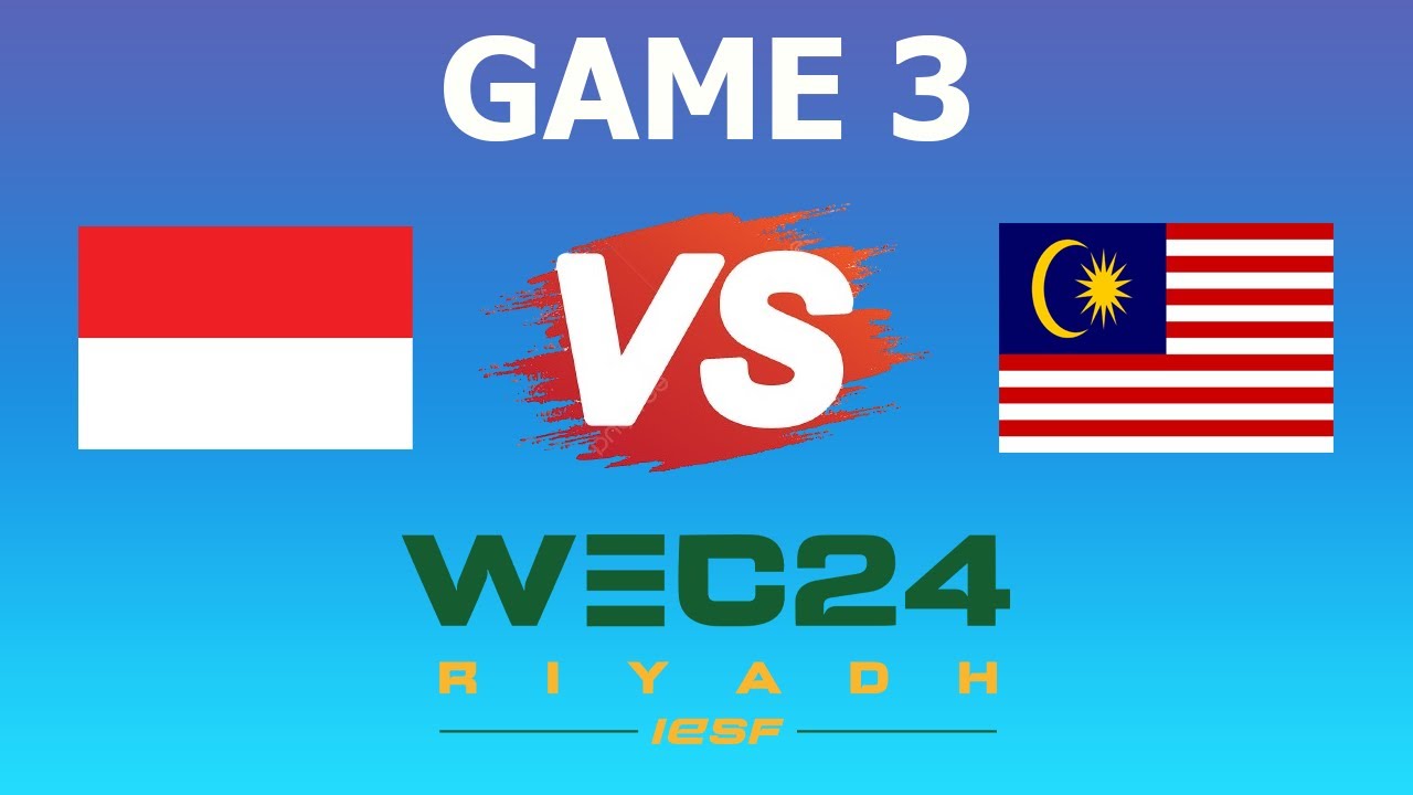 INDONESIA VS MALAYSIA | GAME 3 IESF WEC 2024 - YouTube