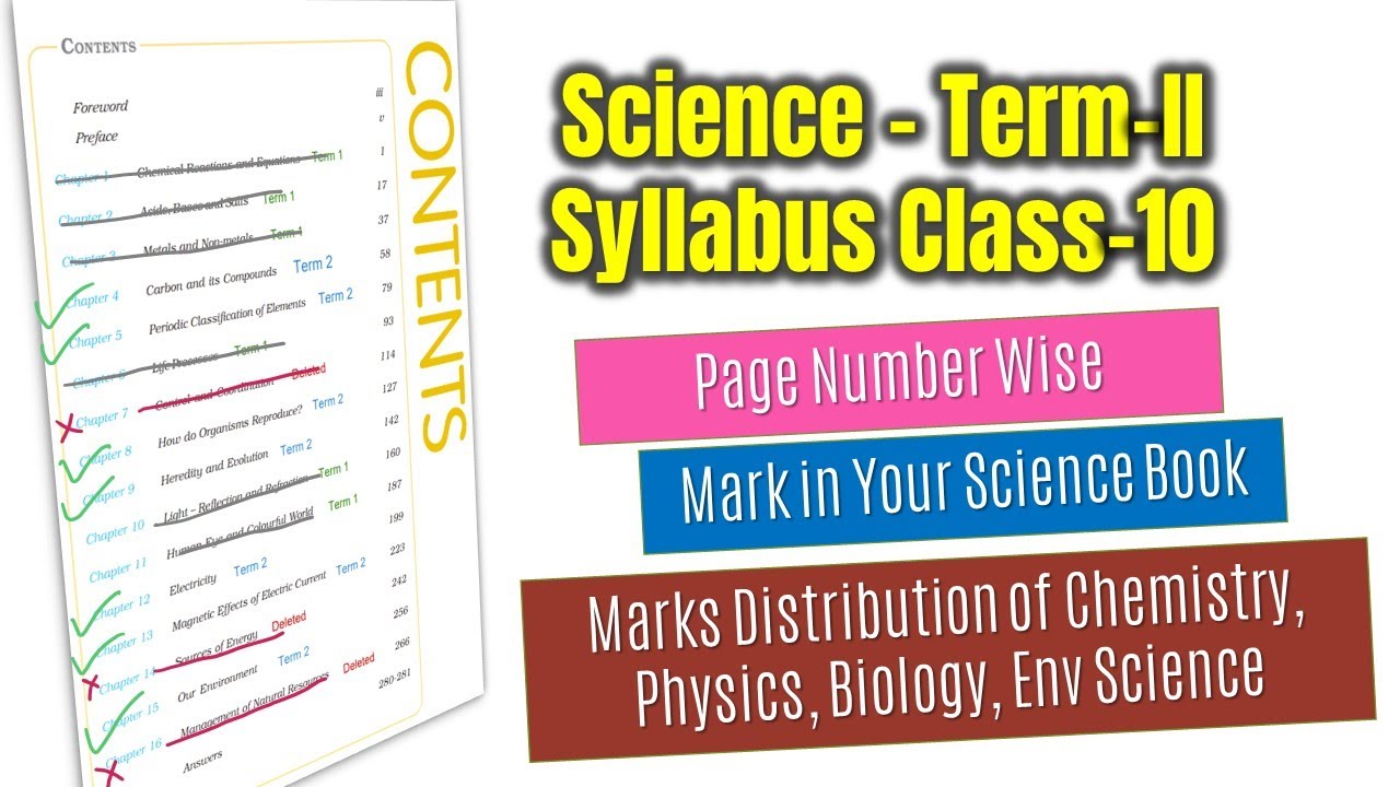 Science Term 2 Syllabus Class 10 CBSE Board 2021-22 - YouTube
