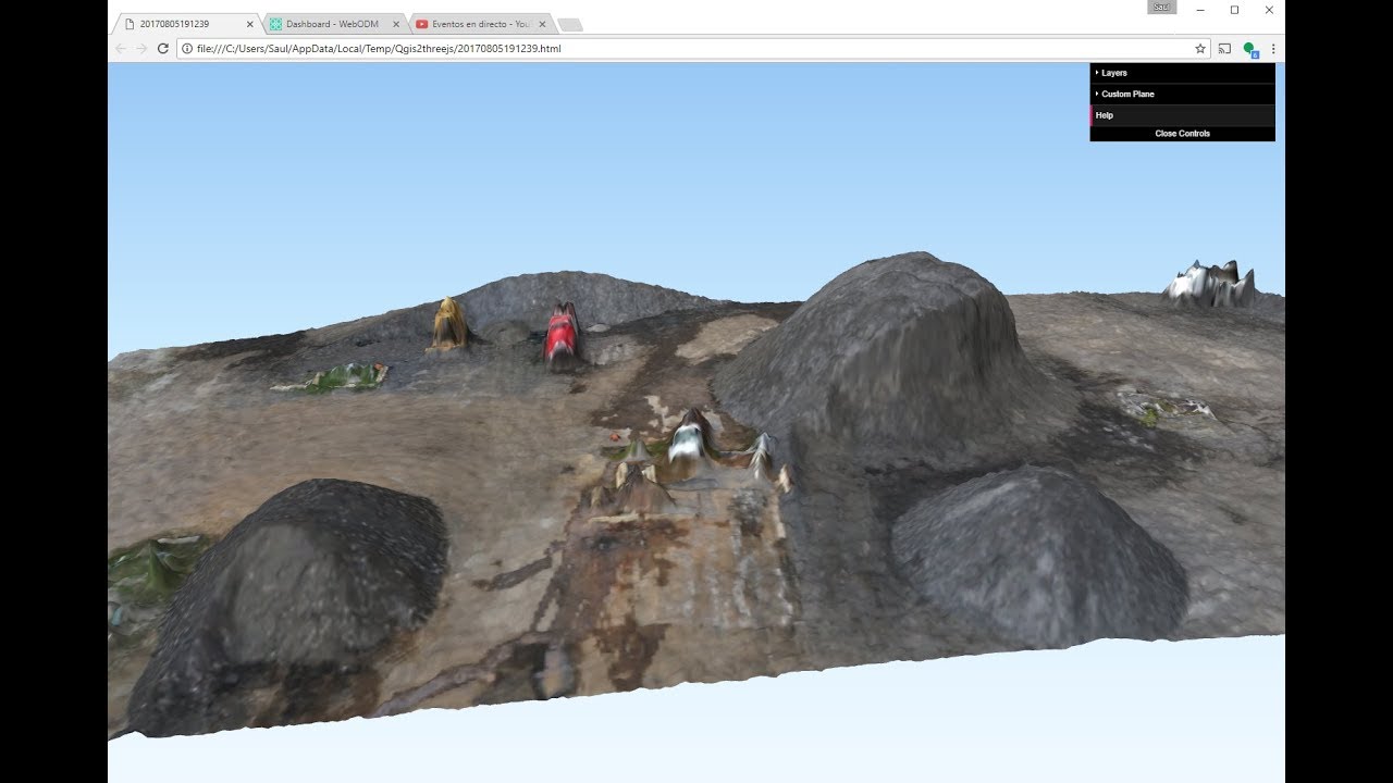 Tutorial De Representación 3d De Una Topografía Texturada Con Qgis Y Qgis2threejs Youtube