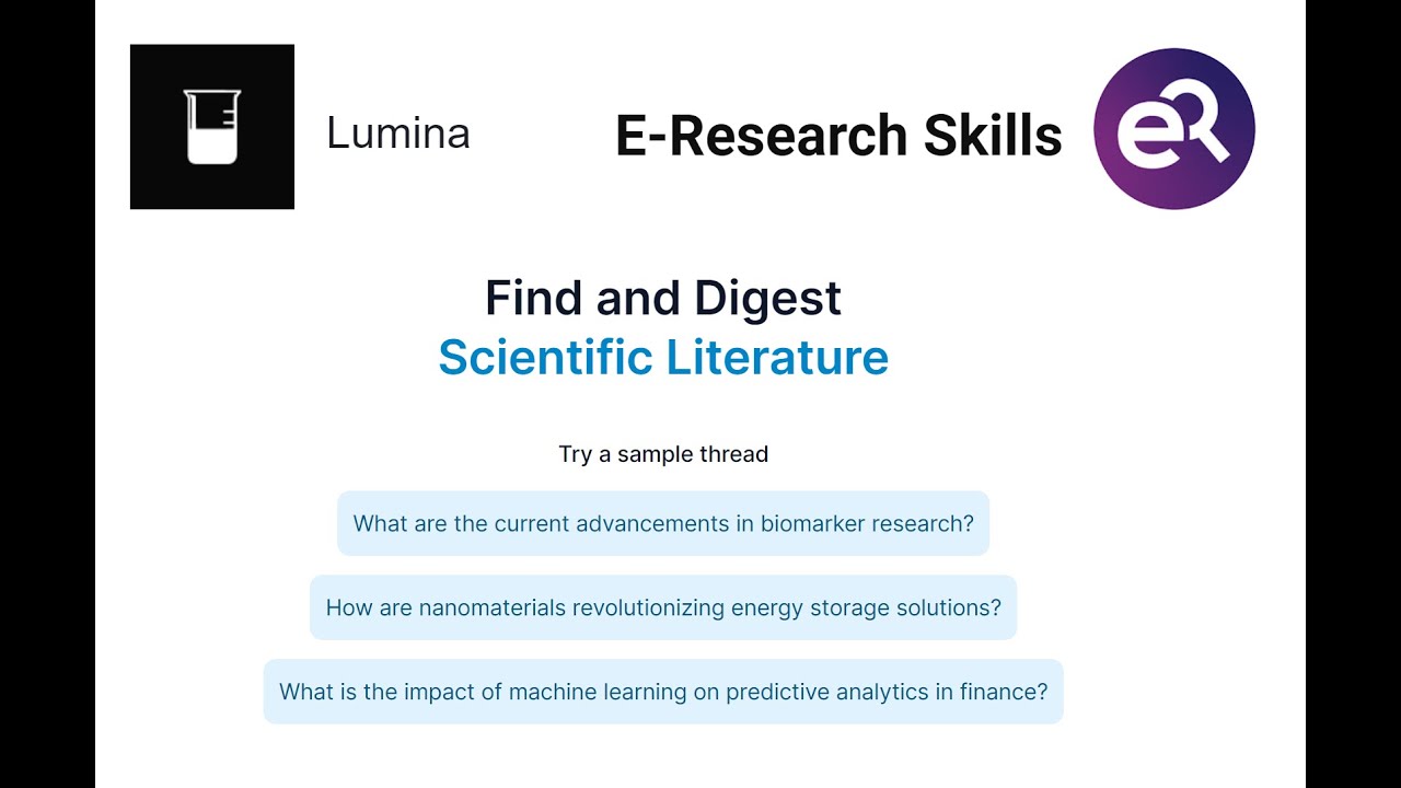 Simplify Your Literature Review Process using Lumina Chat (Find and Digest Scientific Literature ...