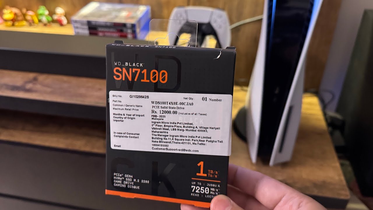 WD Black SN7100 - Installing SSD with Heatsink in PS5. | PS5 storage ...