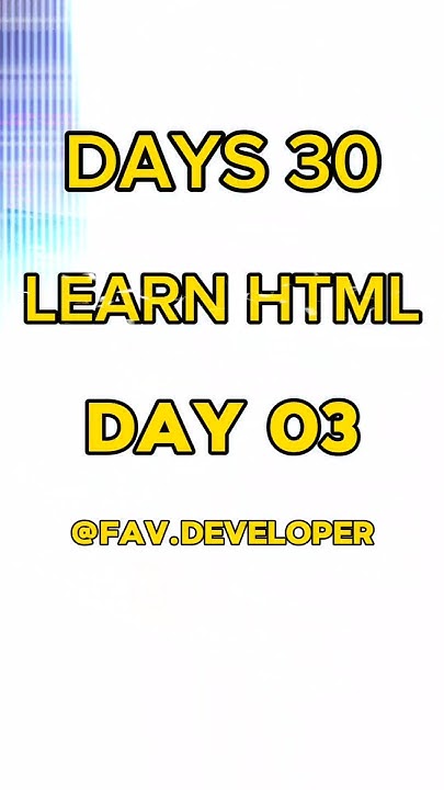 30 Days web development series || Day 03 #webdevelopment #shorts #coding #softwareengineer - YouTube